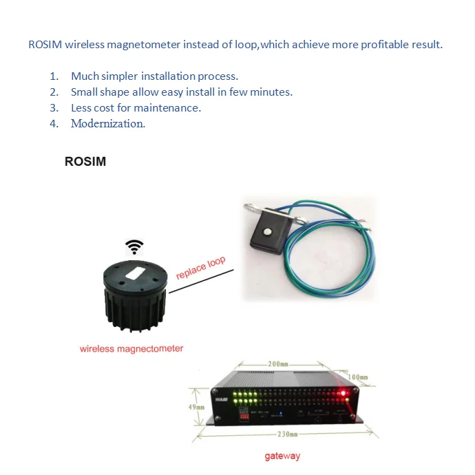 Traffic Wireless Vehicle Detection Magnetometer For Traffic Signal