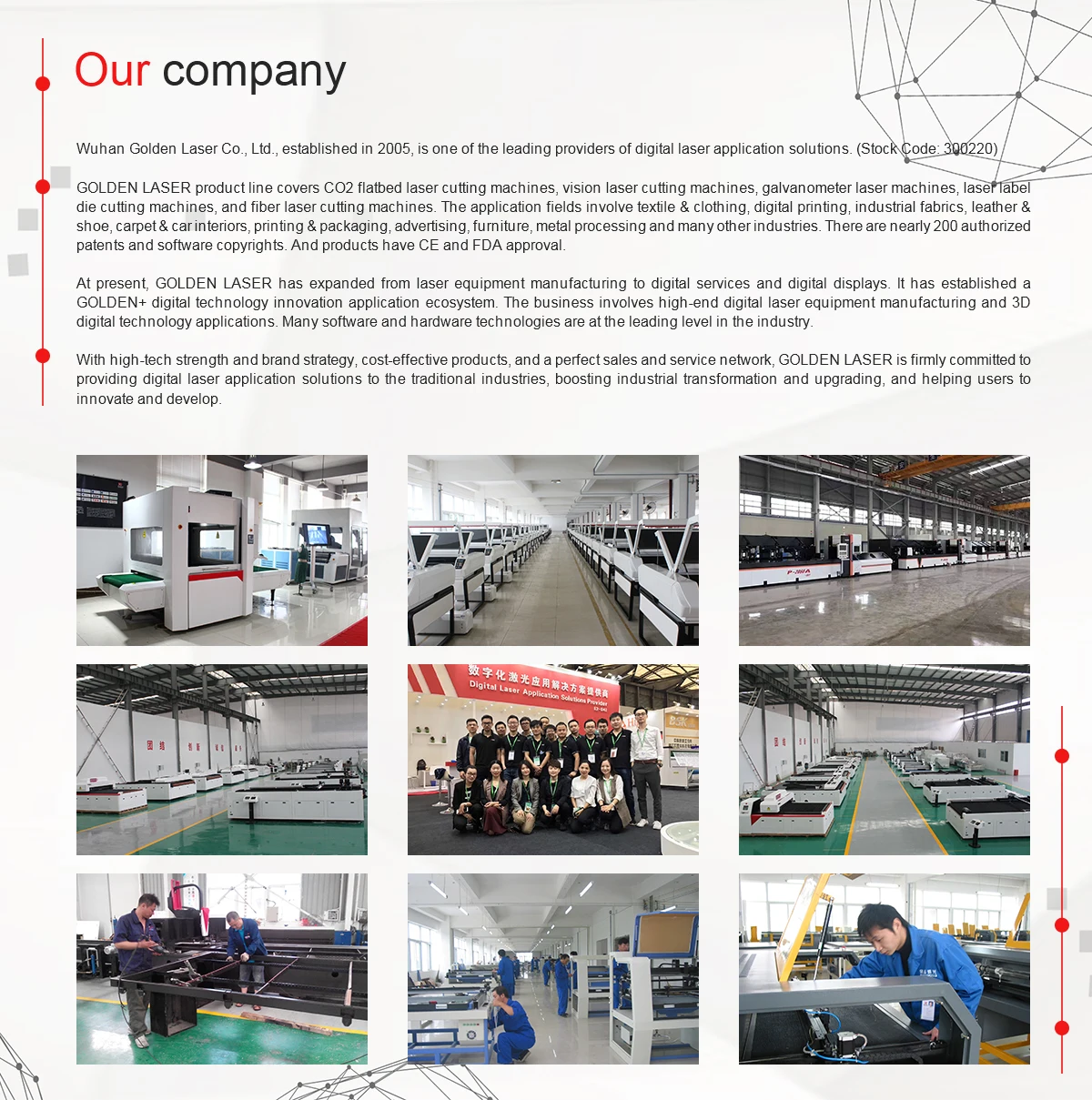 Wuhan Golden Laser Co., Ltd. - Laser Cutting Machine, Galvo Laser Machine