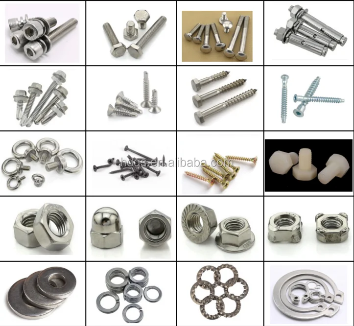 4.8,8.8 Grade DIN 933 HDG Stainless Steel Hex Bolt and Nut