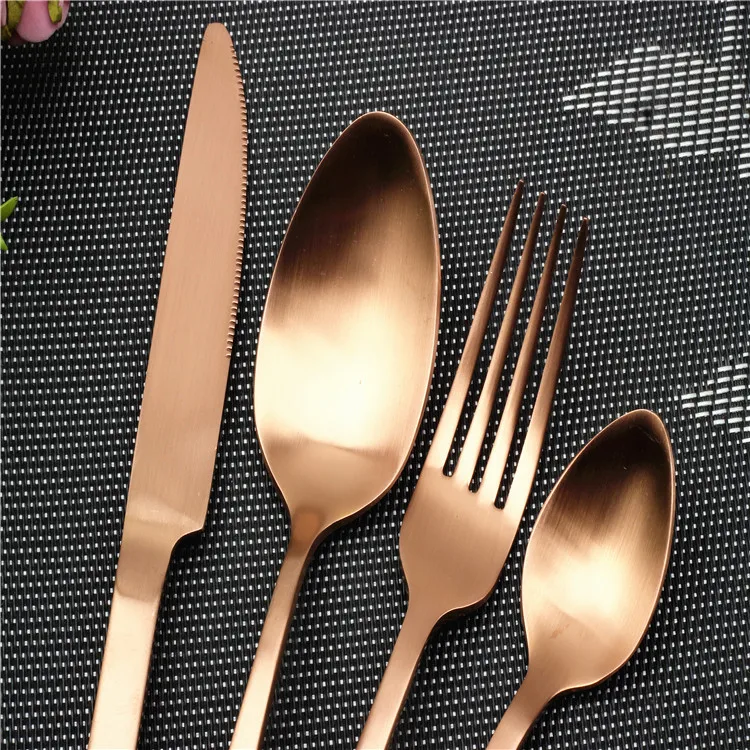 PVD Rose Gold Flatware Set - Durable & Stylish Cutlery