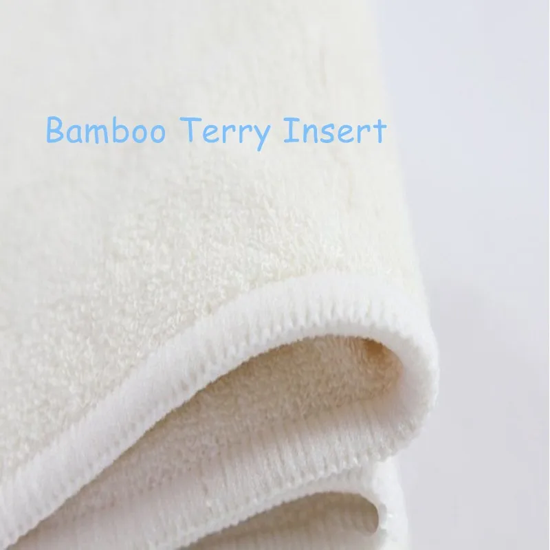 Bamboo Terry Insert for Cloth Diapers Nappies High Absorb Safe for Baby Skin 3+2 Layer Bamboo ...