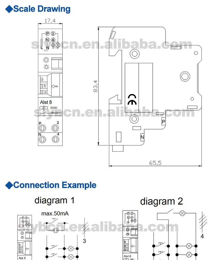 5 Minute Mechanical Washing Timer Switch ALST8 Time Switch