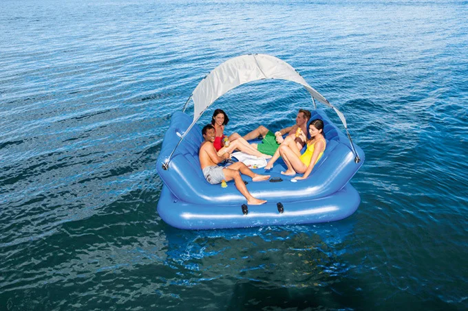 Large Inflatable Party Floating Raft Island for Water Entertainment ...