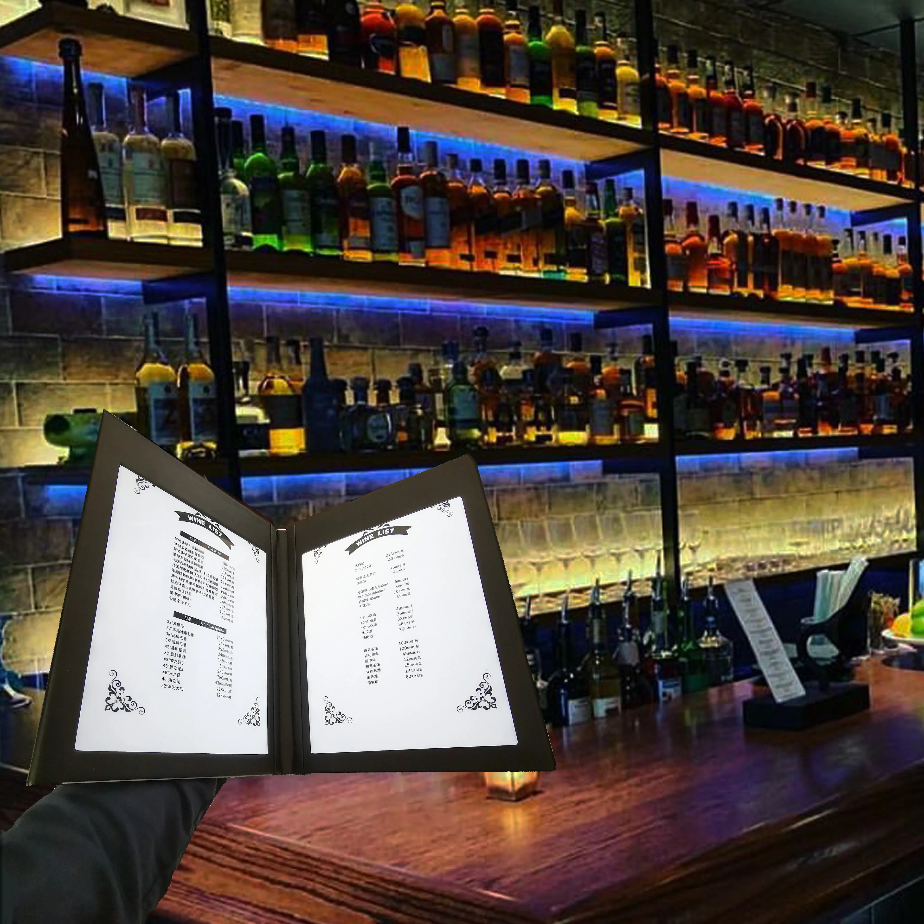 2020 Restaurant LED Menu Book Stand - High Class & Customizable