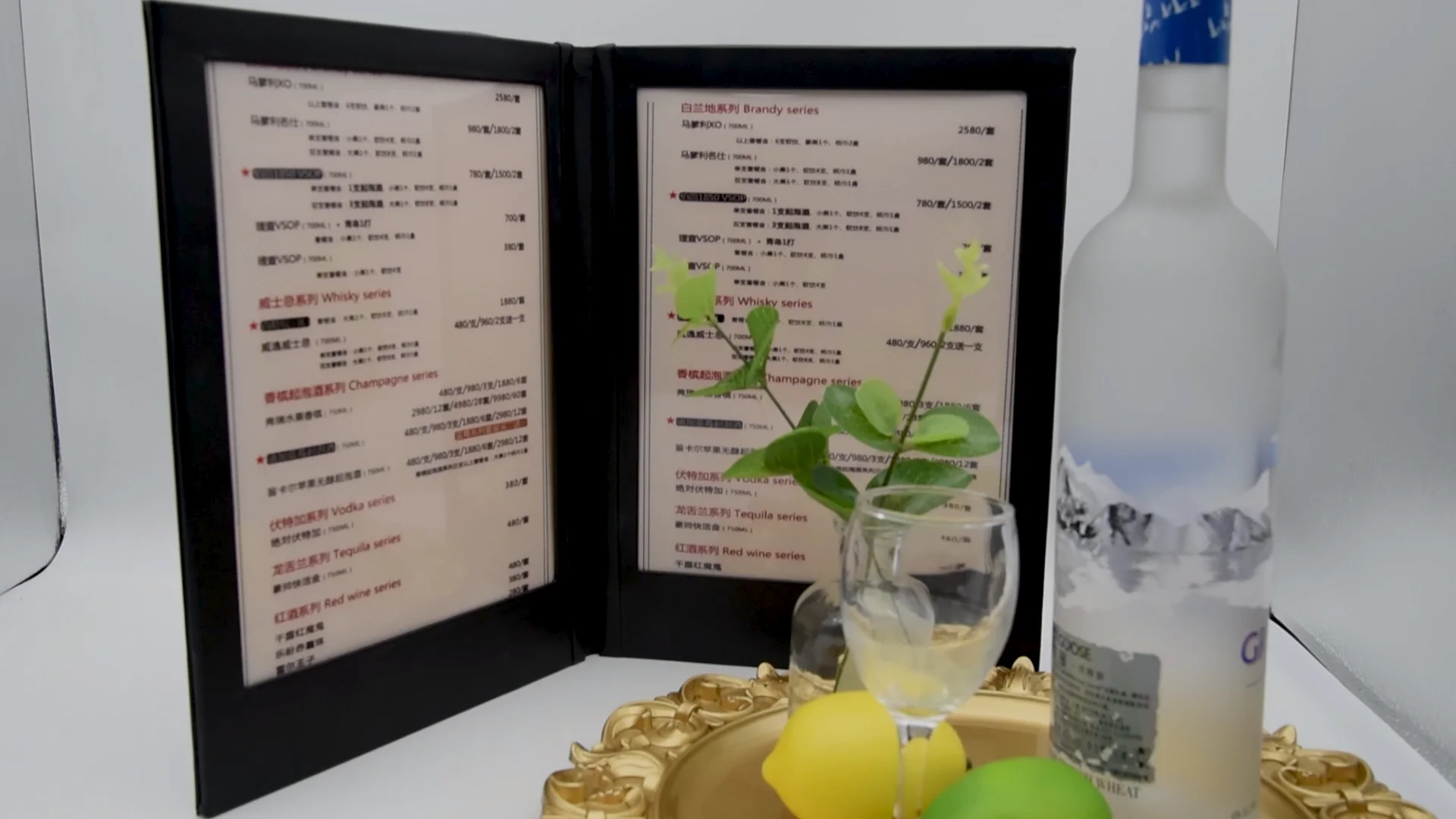 Custom Logo Food Pvc Menu Holder Led Menu Book Covers Restaurant - Buy ...