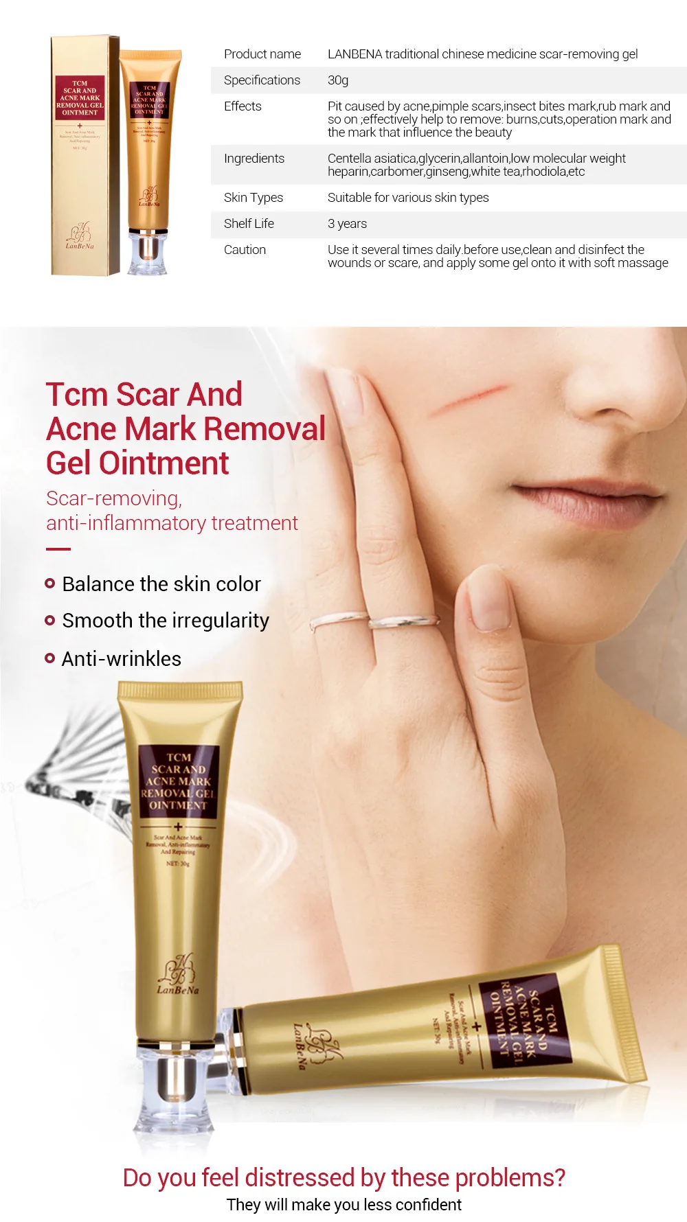 Best Seller Tcm Scar And Acne Mark Removal Gel Removal Cream Facial ...