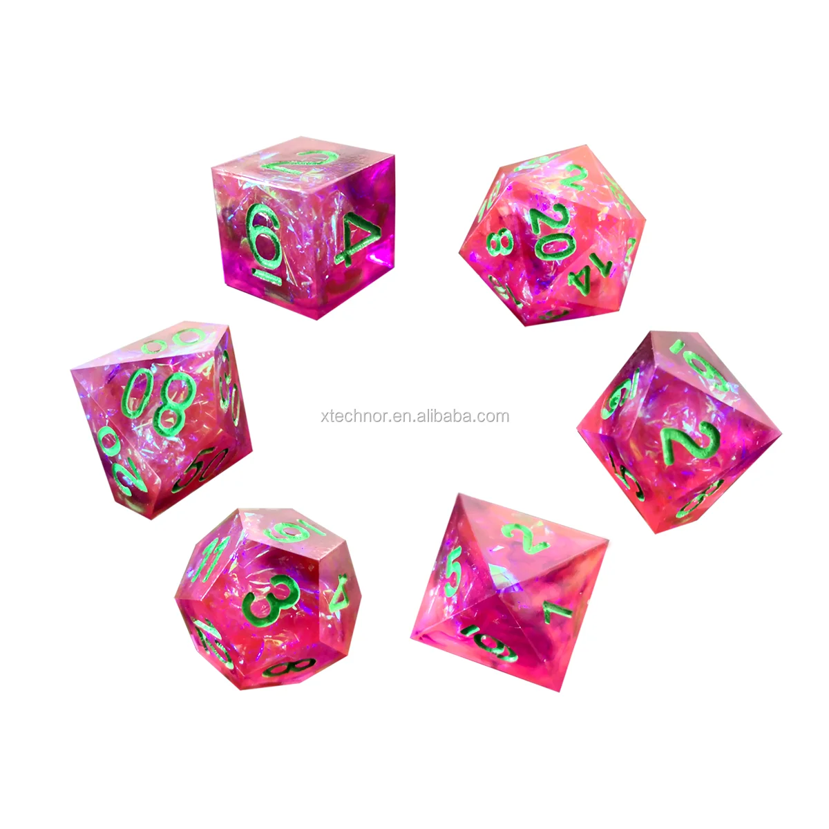 手工diy锐利边缘dnd骰子套装7 Pcs D4 D6 D8 D10 D % D12 D20定制棋盘游戏地下城和龙多面体骰子 - Buy 多面体龙与地下城骰子,Diy D4 D6 D8 D10 ...