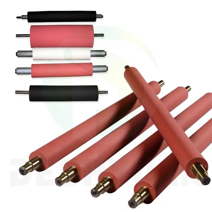 Pu Roller Laminating Rubber Rollers With Steel Shaft
