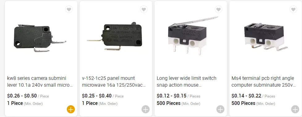 Lead Limit Switch Long Straight Hinge Lever - DEWO Micro Switch