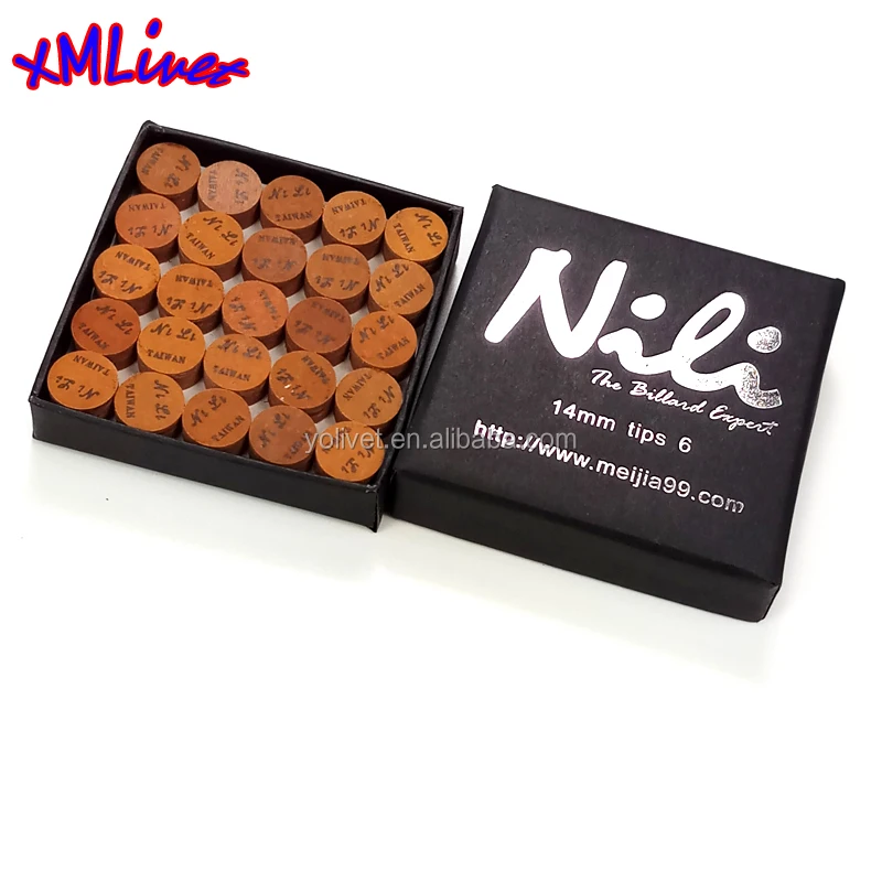 Original Taiwan NILI 14mm 6layers Brown Tips Billiard Pool Cue Tips ...
