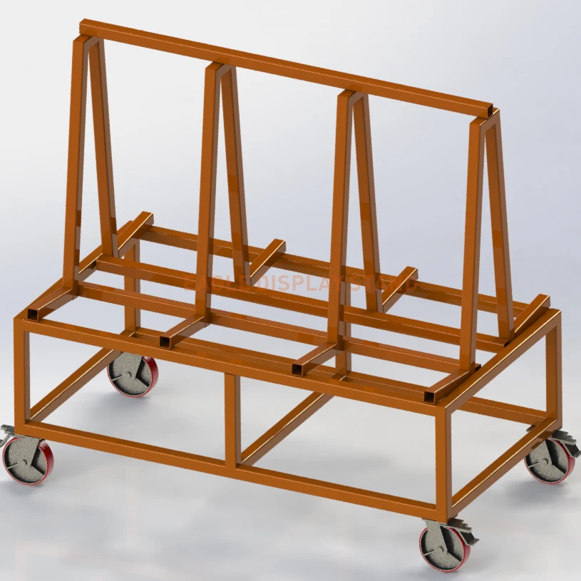 High Capacity Stone Slab And Glass Tile Display Stand Rack Trolley A ...