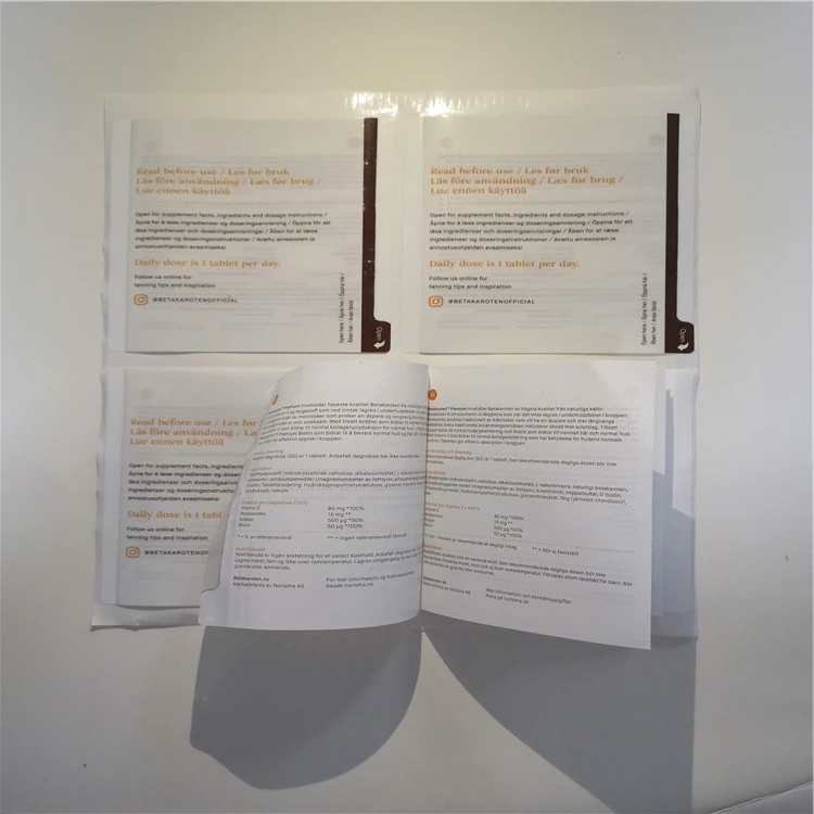 Customized Folding Label Booklet Multi Layer Label Sticker for Food ...