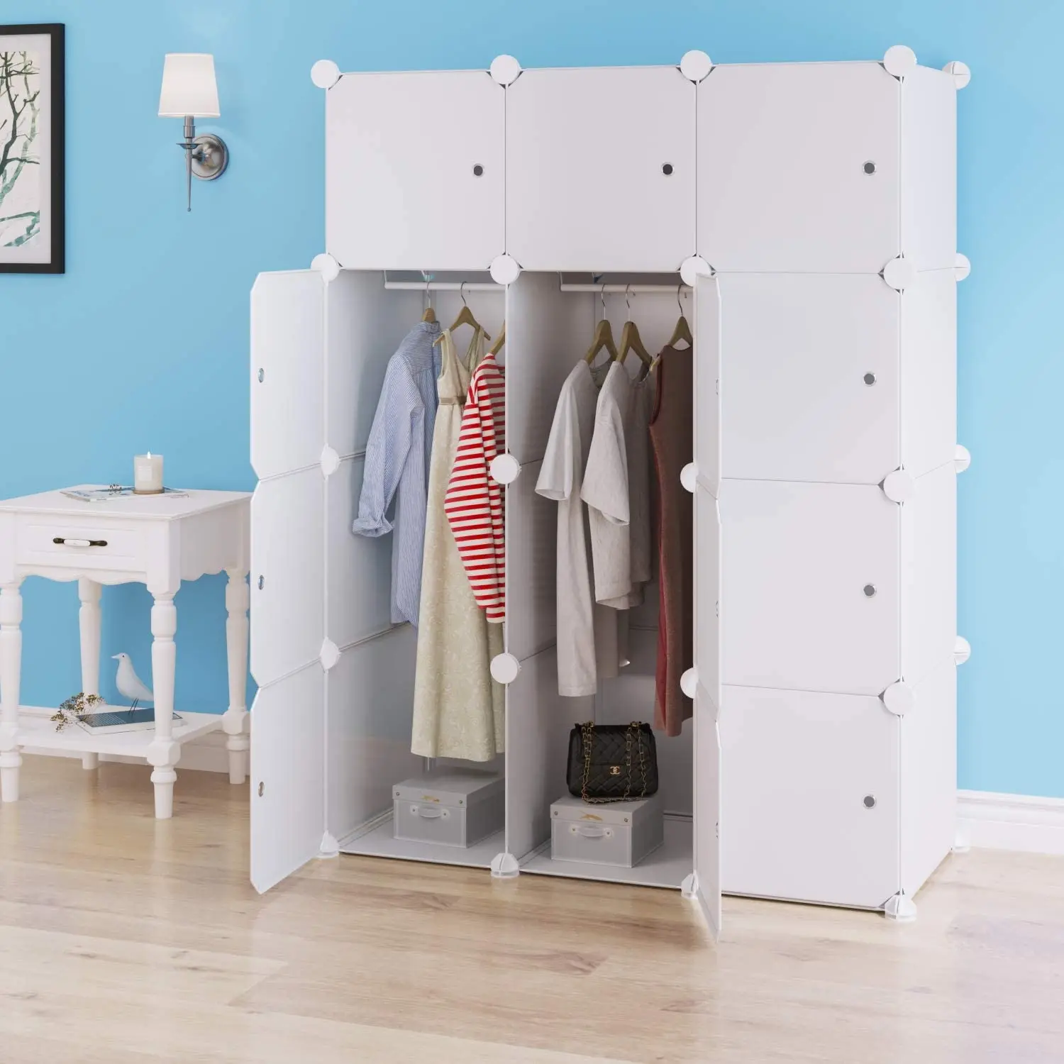 Classical Plastic Wardrobe Combination Diy Clothes Storage Plastic ...
