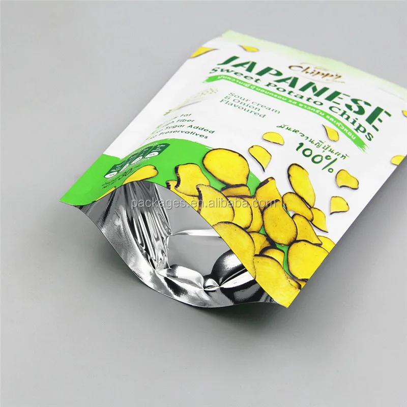 Custom Resealable Potato Chips Bag - Kraft Paper Packaging