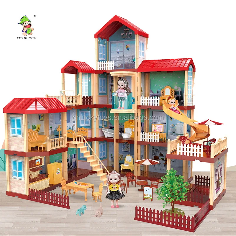 Luxury DIY Pretend Play House Furniture Toys for Girls