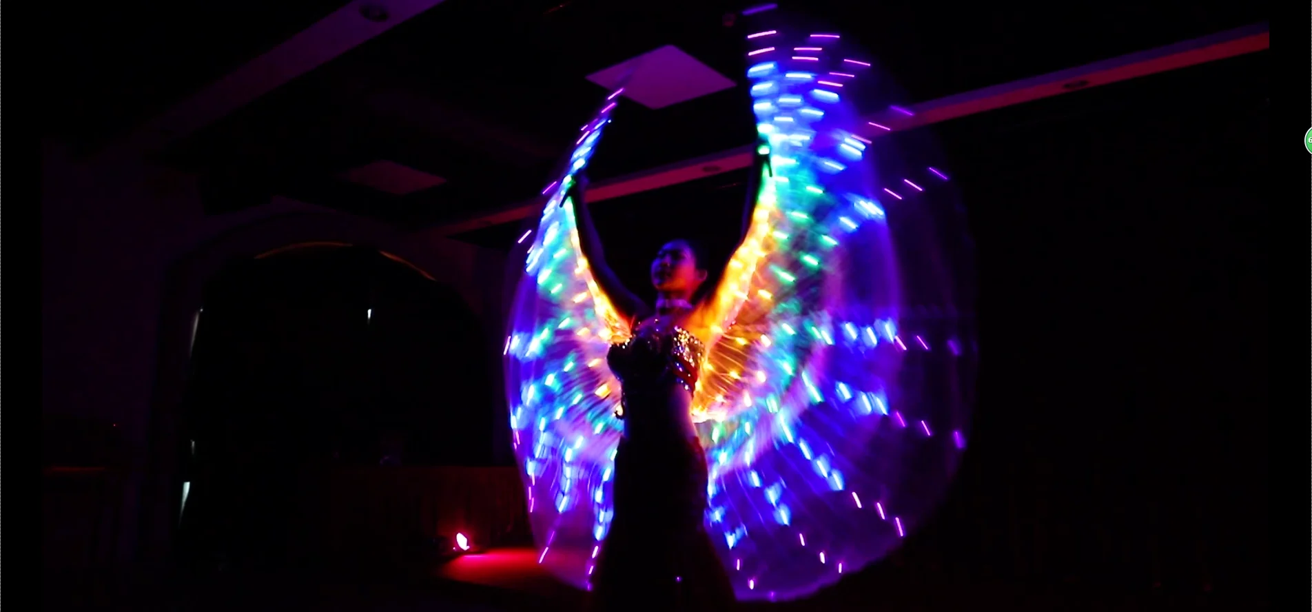 Adult Belly Dance Shining Led Performance Butterfly Wings Bellydance ...