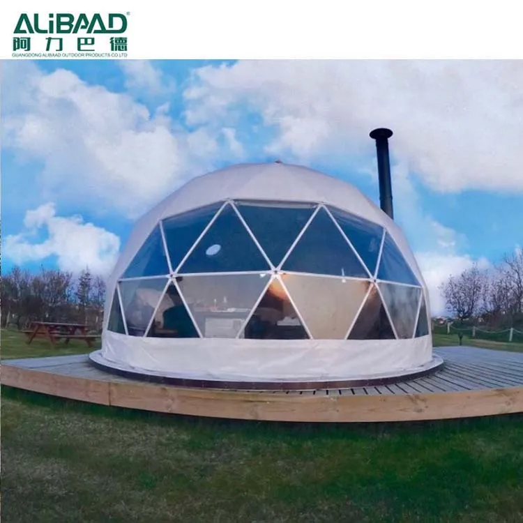 Hotel Glass Dome With Base Pvc Aluminium Frame Geodesic Dome Tent House ...