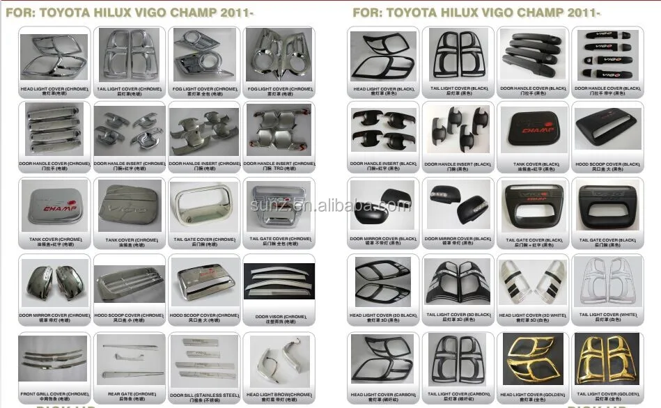 Hilux Vigo Champ 2012 Full Kits - ABS Chrome Accessories