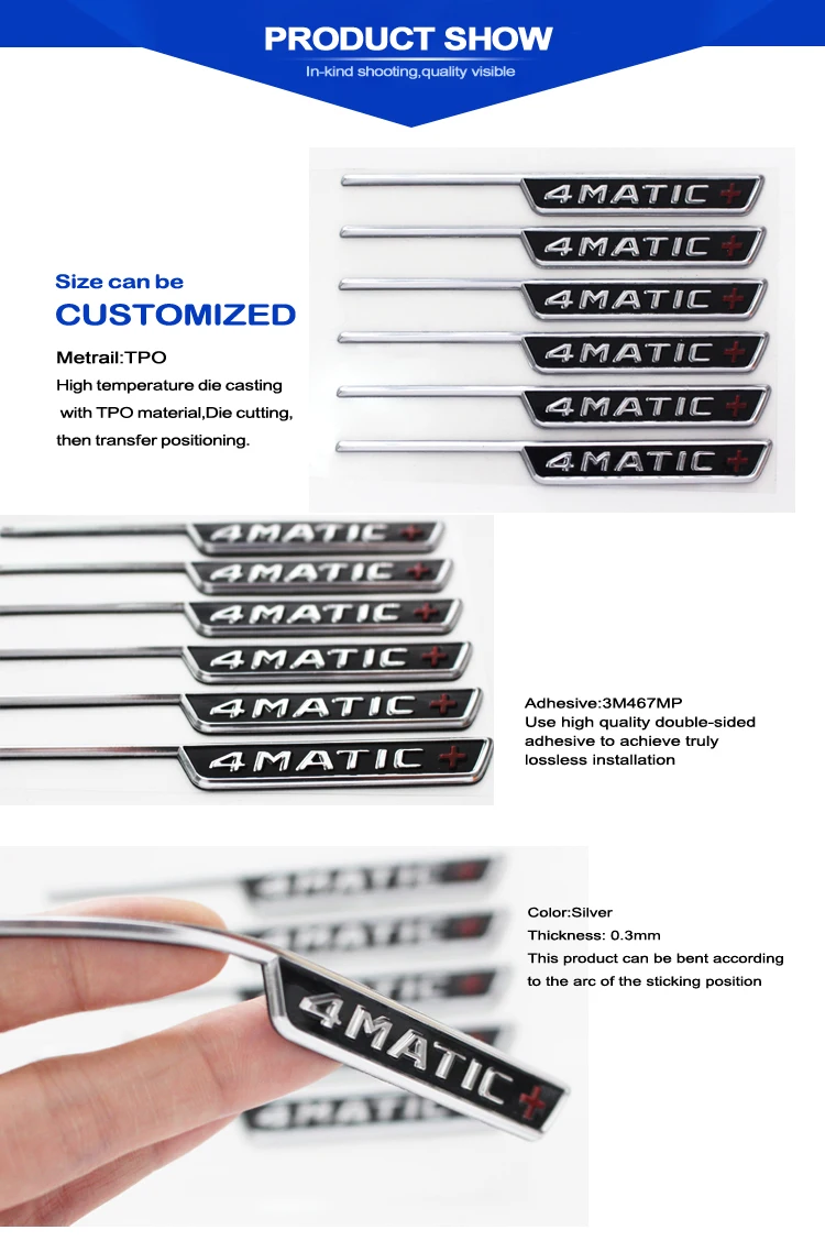 Custom 3d Soft Chrome Logo Made Chrome Plated Car Emblem Sticker Decal ...