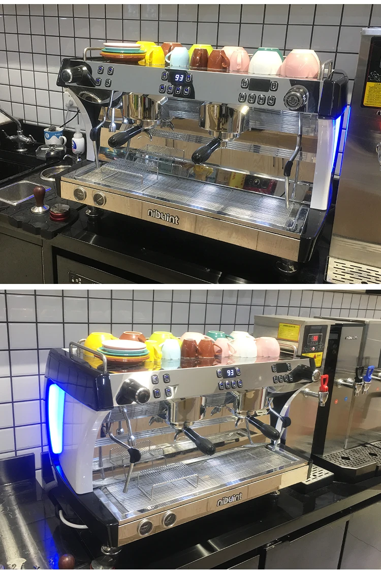 Professional 2 Boiler Double Group Cappuccino Italian Expresso Coffee ...