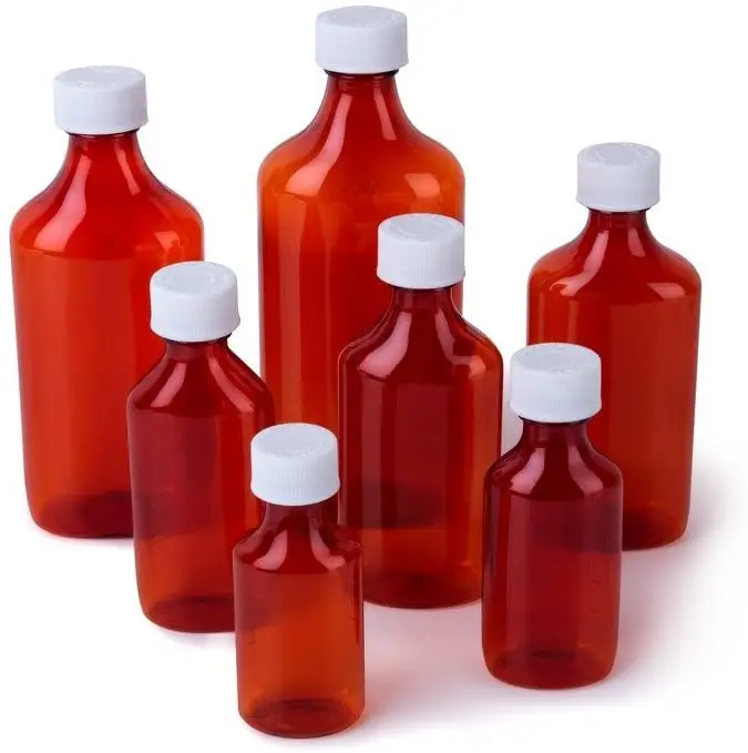 Pet Amber Plastic Vials Liquid Packaging Bottle /pharmaceutical Amber ...
