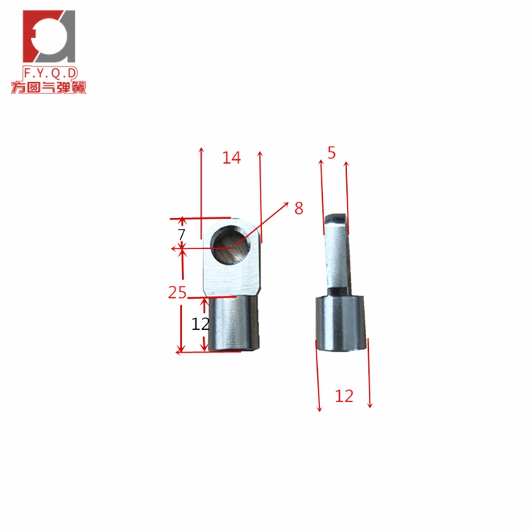 Flat Pipe Eyelet Joint Gas Spring Metal Eye Connector - Buy Gas Struts ...