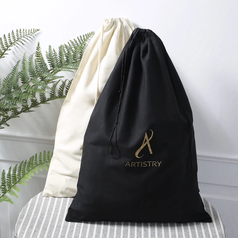 Custom Cotton Canvas Fabric Drawstring Dust Bag Cotton Bag Packaging ...