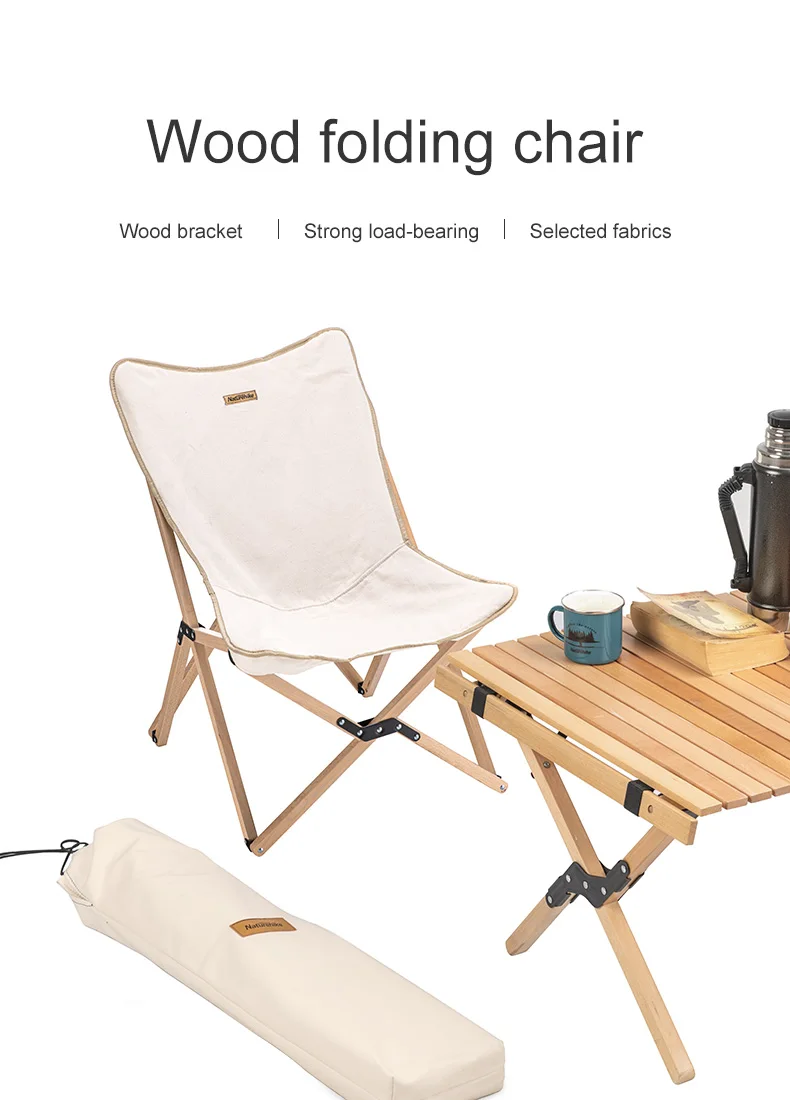 Naturehike Outdoor Furniture - Portable Wood Butterfly Chair