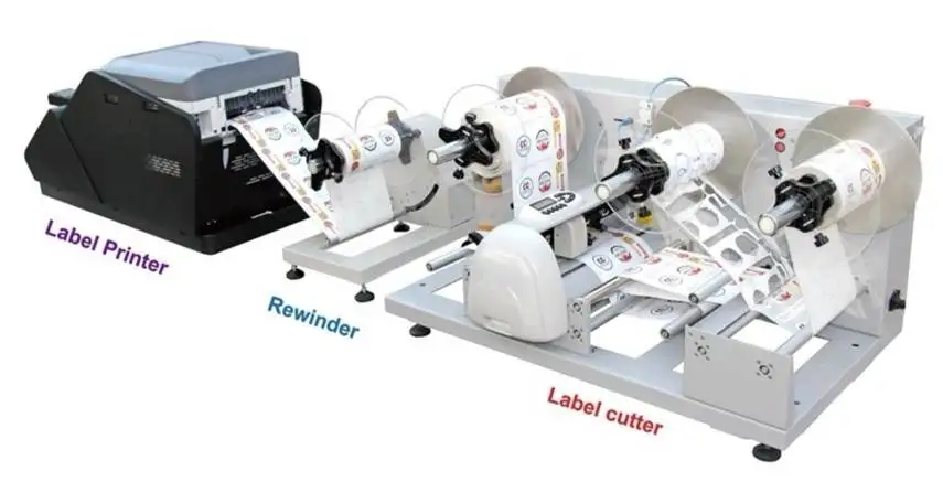 Small Roll Table Top Label Slitter Rewinder Machine Roll to Roll