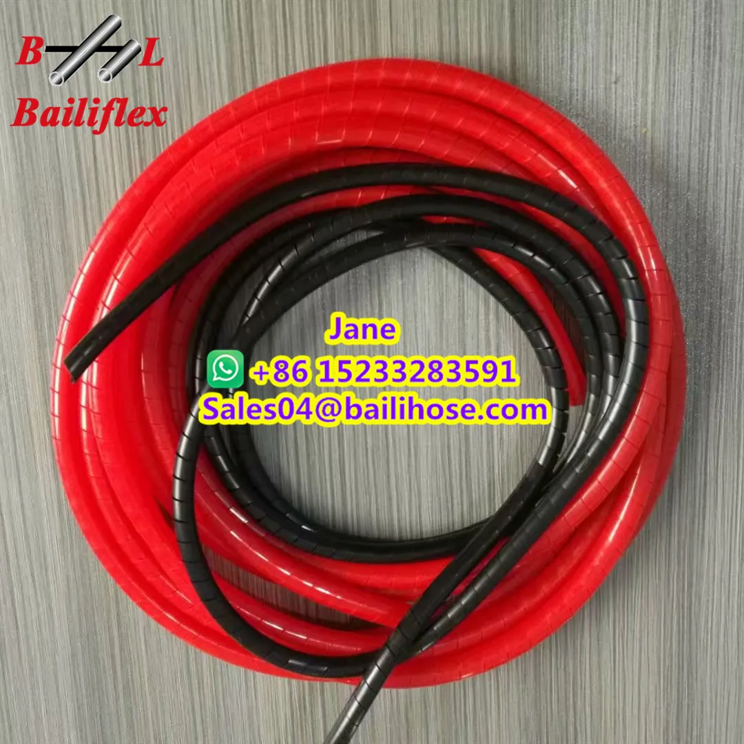 Durable Hydraulic Hose Protection with Spiral Wraps