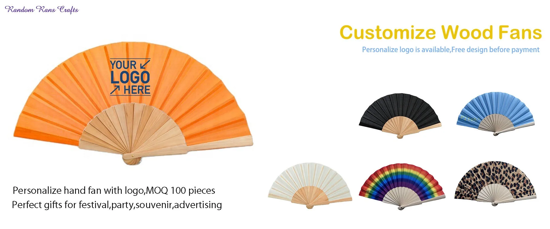 Changsha Random Fans Crafts Co.,Ltd. - Hand Fans, Large Clack Fans