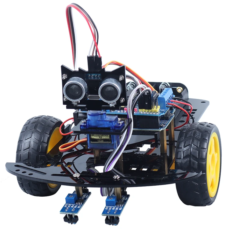 2wd Robot Car Kit Obstacle Avoidance Line Tracking Robot Obstacle ...