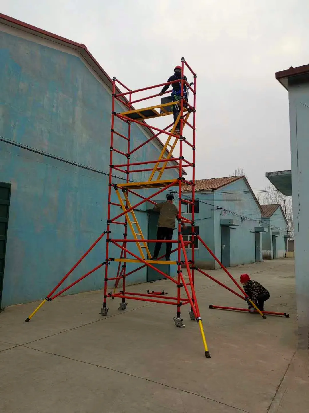 220KV-550KV EN1004 Non-Conductive Mobile Fiberglass Scaffolding for ...