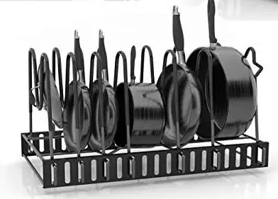 Adjustable Kitchen Storage Organizer - Fry Pan & Pot Lid Rack