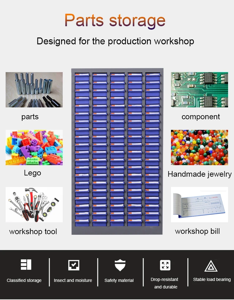 48 Drawers Electronic Component Storage Cabinet - Metal