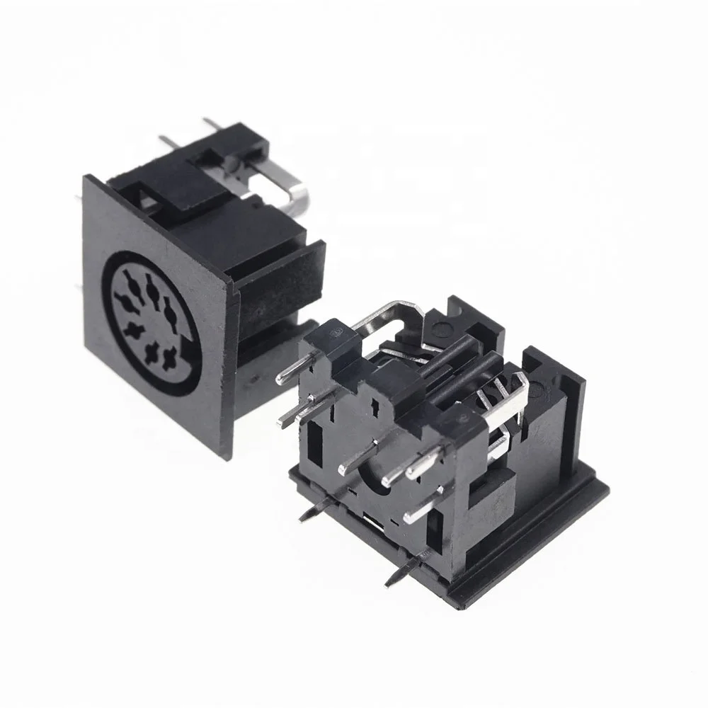 Circular Din Connector - 7 Pin Female Socket PCB Solder