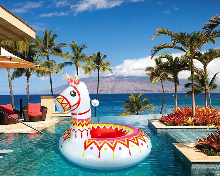 Inflatable Alpaca Pinata Ride On Beach Swimming Ring Water Party Toys ...