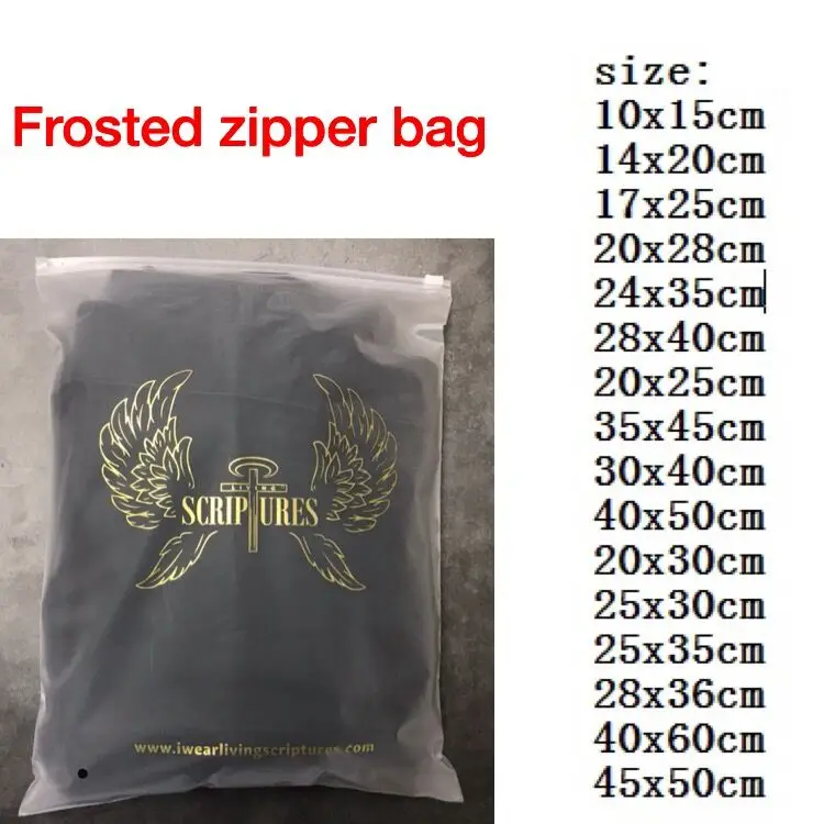 Matte Frosted Zip Lock Bags For Clothing Clothes Foldable Storage Bags