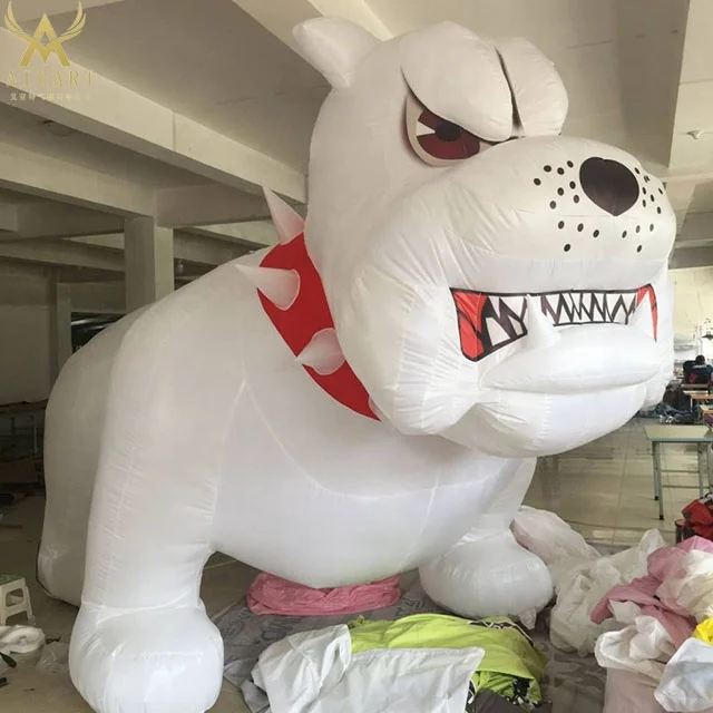 Halloween Airblown Inflatable Pirate Bulldog 8ft Tall Gemmy Yard Decor ...