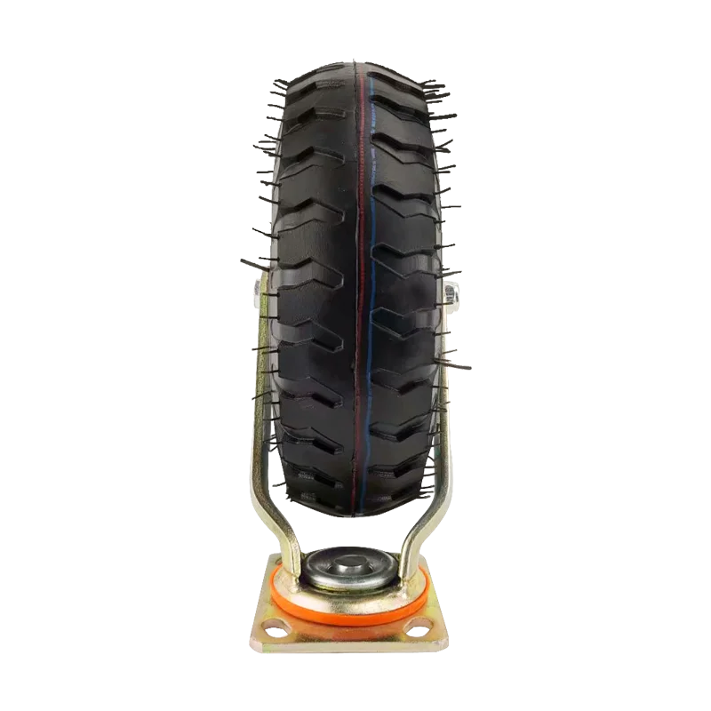 ZHUOMIAO 6 inch 8 inch 10 inch rubber castor fixed caster pneumatic ...