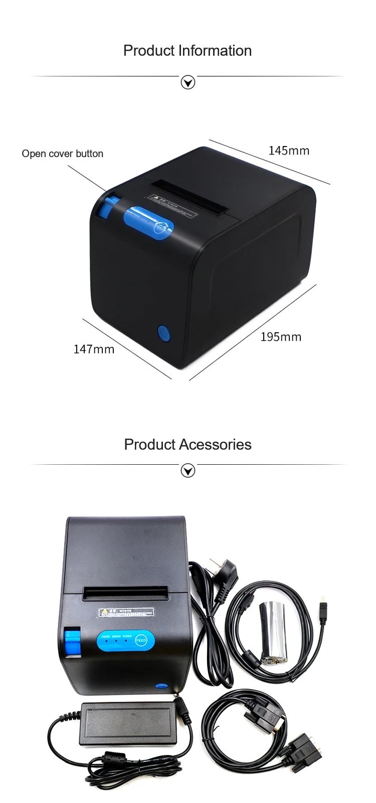 YK-8032 Thermal Printer - Fast, Reliable Printing for Restaurants