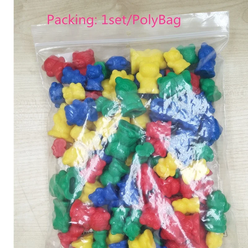 Kids Counting Toys - Colorful Plastic Bear Family Set
