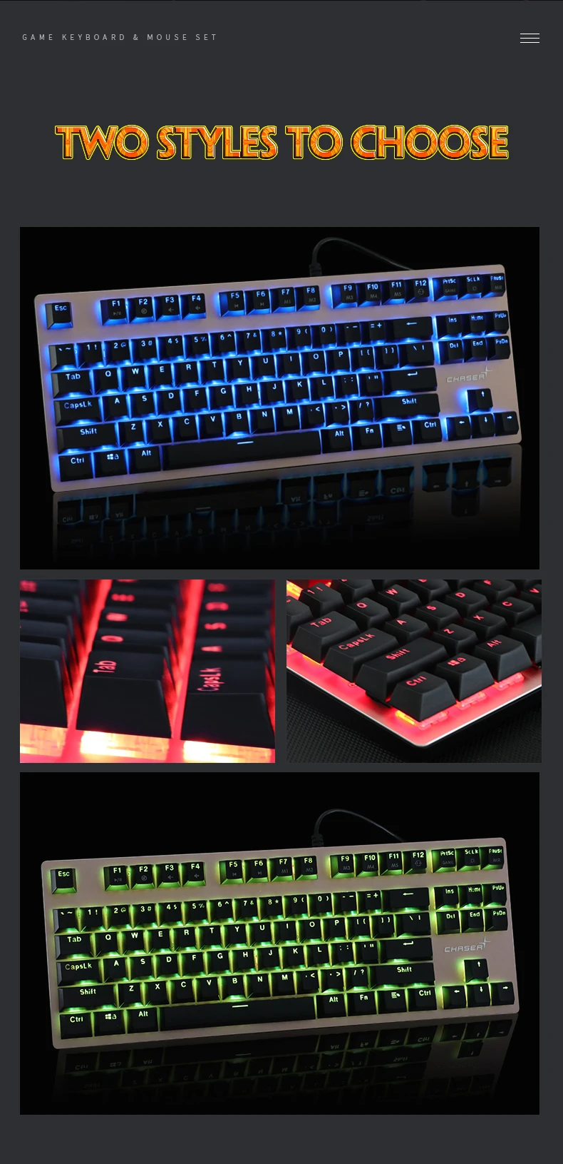High Quality Rgb Mechanical Keyboard Led Custom Gaming Keyboard - Buy ...