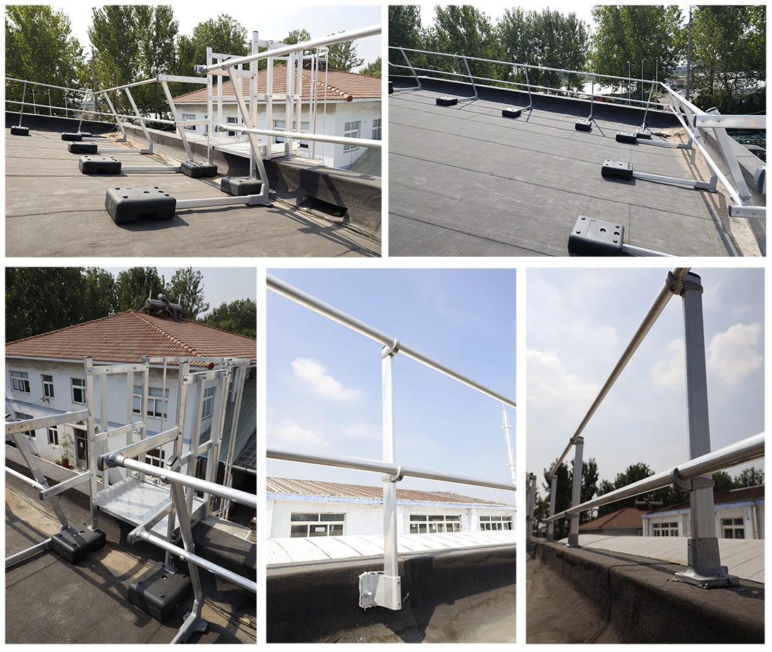 Rooftop Temporary Aluminum Freestanding Guardrail Safety Railing from China