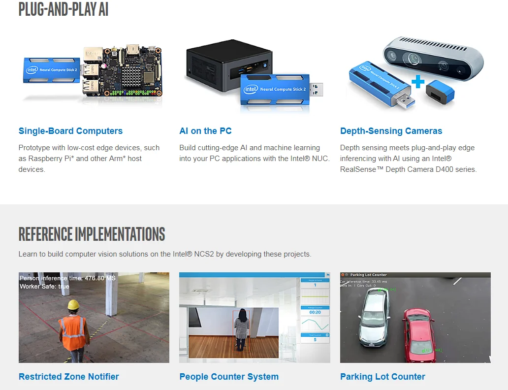 Intel Neural Compute Stick 2 - AI Inferencing Kit