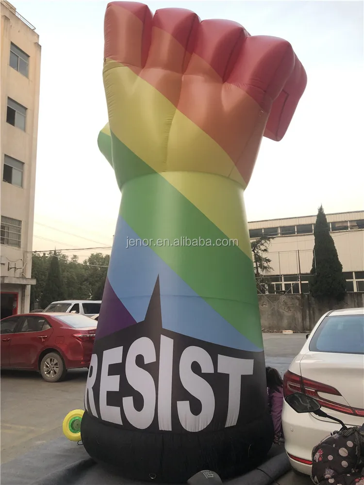 Giant Powerful Inflatable Fist Cartoon Balloon for Pride Props Decoration