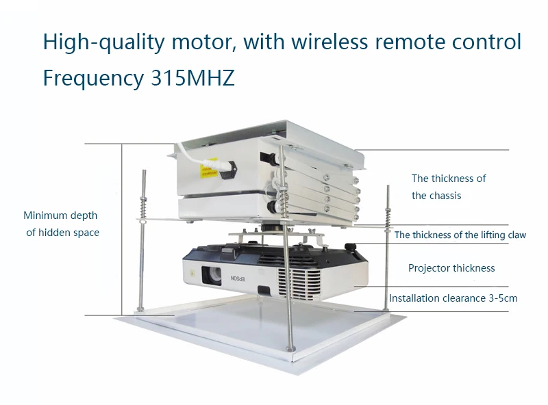 1.5m Projector Bracket Motorized Electric Lift Scissors Projector ...