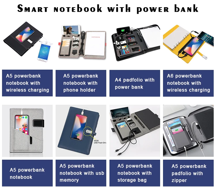 Smart Versatile Executive Power Bank Notebook with Calculator