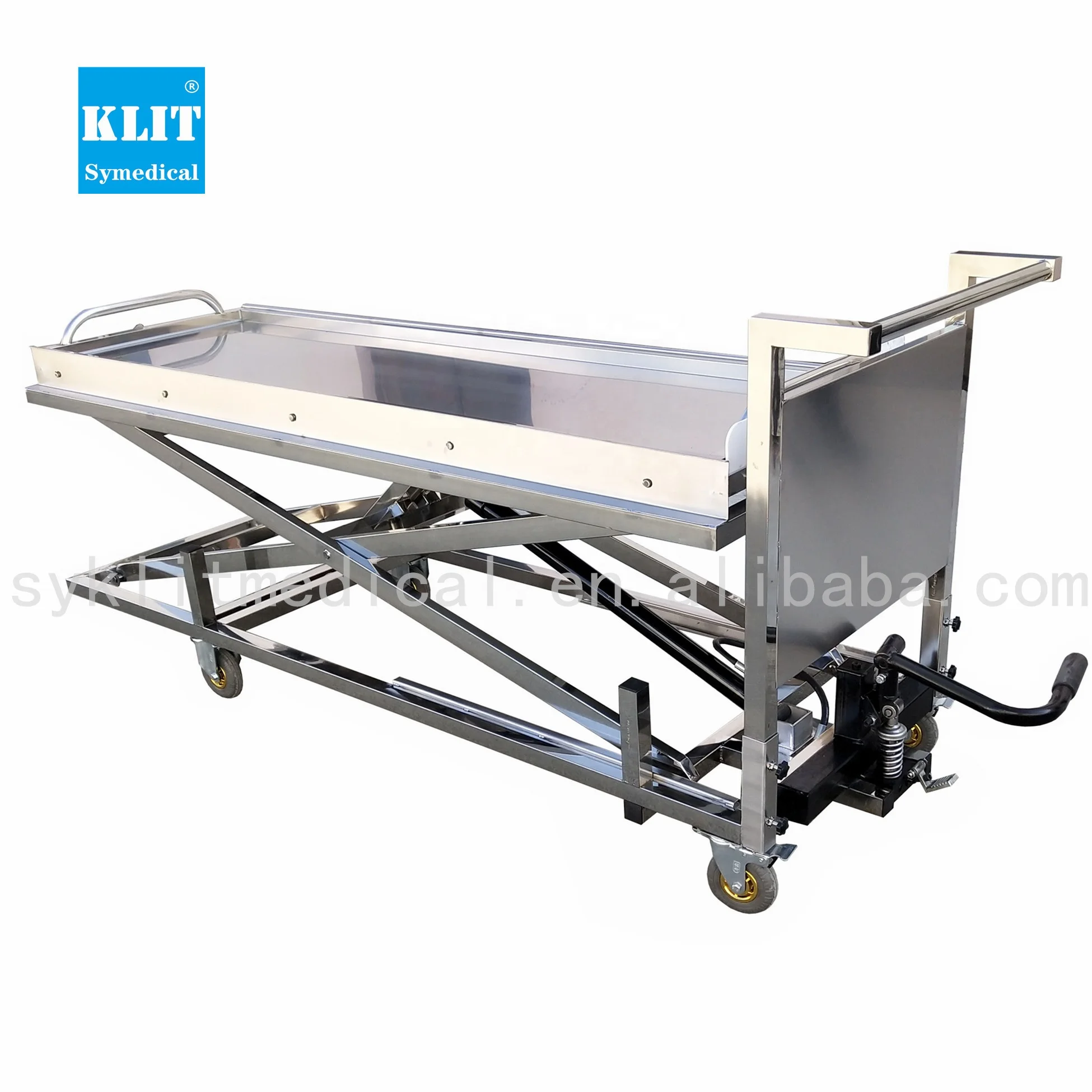 Stainless Steel Morgue Hydraulic Lift - Adjustable & Durable