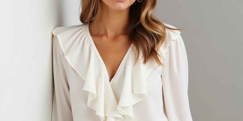 Ruffled V Neck Top – Stylish 2025 Trend on Alibaba.com